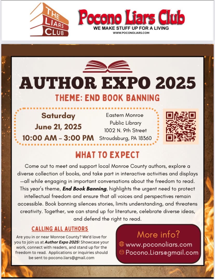 End Book Banning with Pocono Liars club 6/21 – Parisian Phoenix Publishing